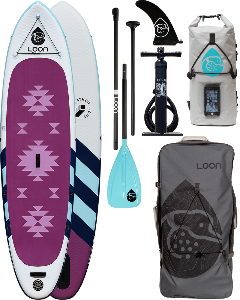 Feather Light All-Around 10'8" Inflatable Paddle Board + Paddle